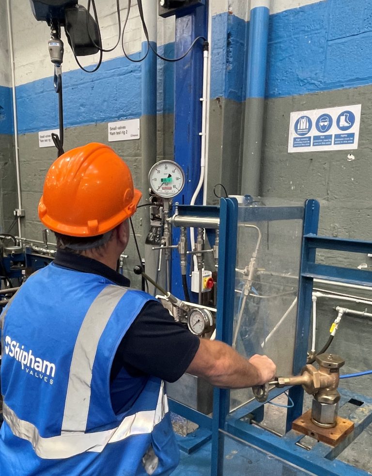 Shipham Valves Valve Testing Area | Dedicated Valve Testing Rig